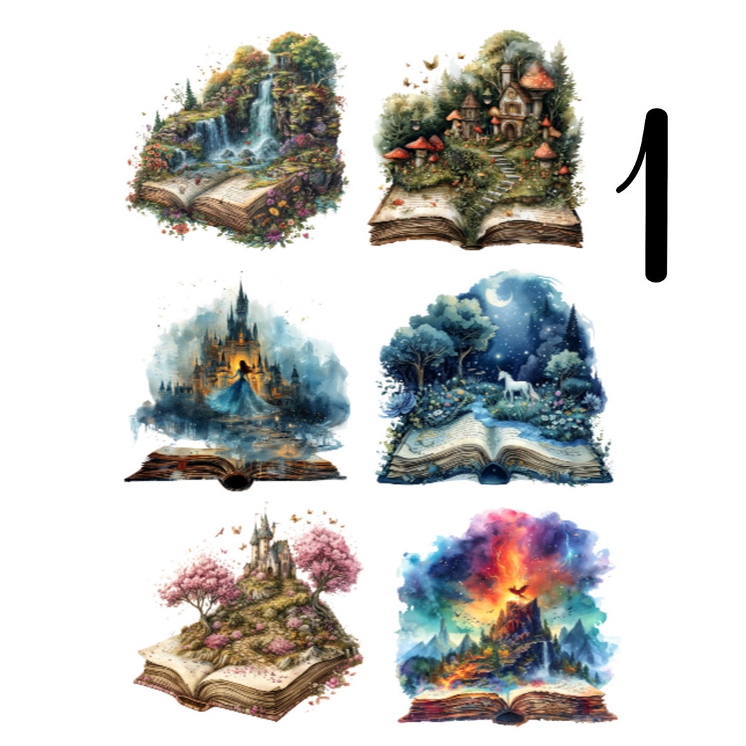 Sticker Sheet Fantasy Story Themed for Reading Journal, Bullet Journal ...