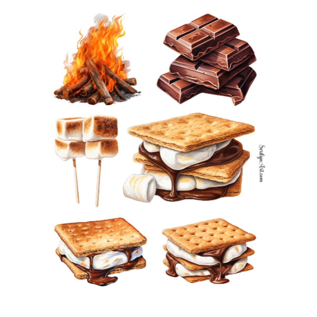 Sticker Sheet Smores Themed for Bullet Journal, Scrapbooking, Planners ...