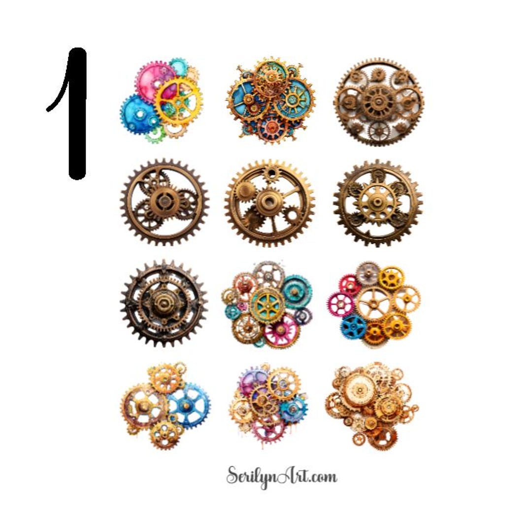 Sticker Sheet Gears for Bullet Journaling, Planners, Scrapbooking ...