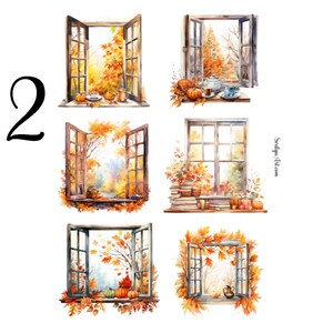 Sticker Sheet Autumn Windows Themed for Bullet Journal, Scrapbooking ...