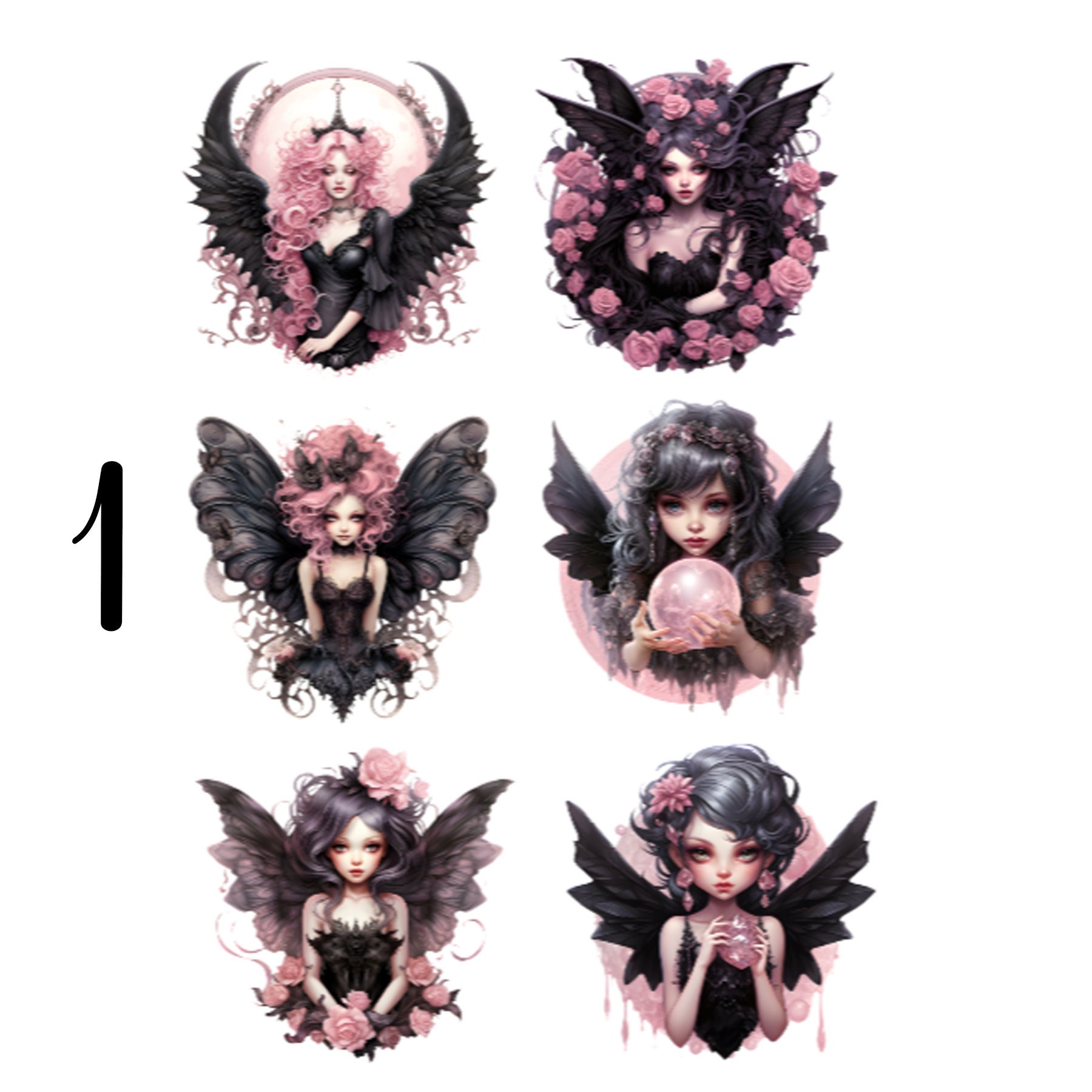 Sticker Gothic Fairy Themed for Bullet Journaling, Planners ...