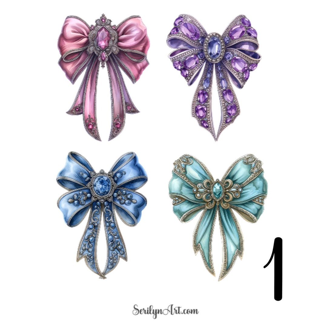 Sticker Sheet Bow Brooch for Bullet Journal, Scrapbooking, Planners ...