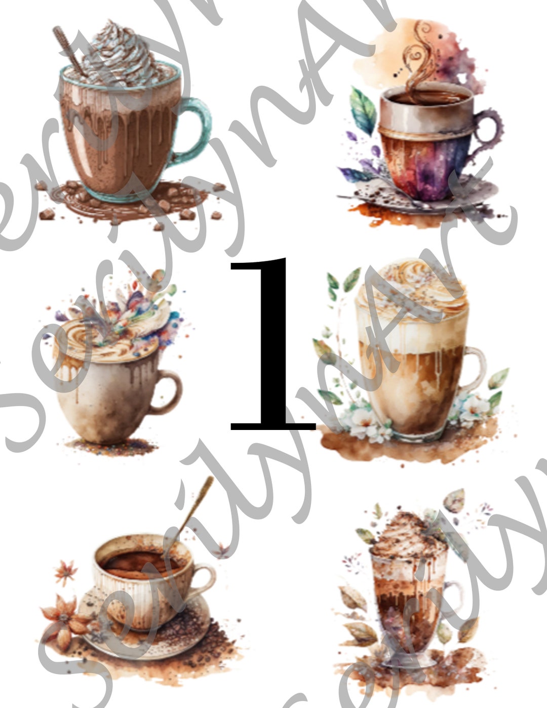 Sticker Sheet Coffee Latte Espresso for Planners, Bullet Journals ...