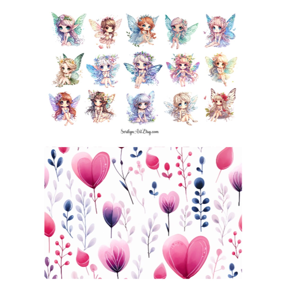 Sticker Sheet Fairies for Bullet Journal, Art Journal, Junk Journal ...