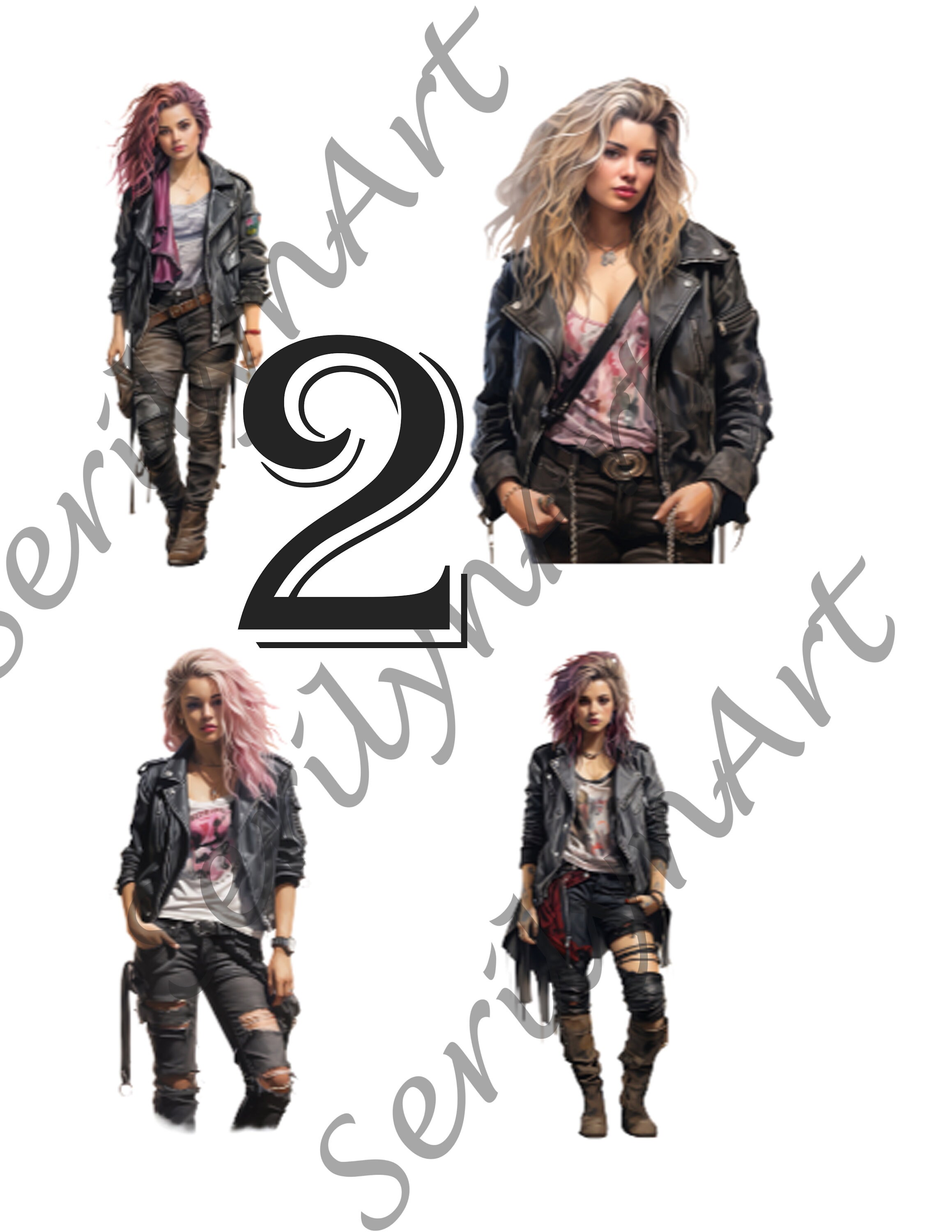 Sticker Sheet Punk Rock Woman Themed Stickers for Bullet Journal ...