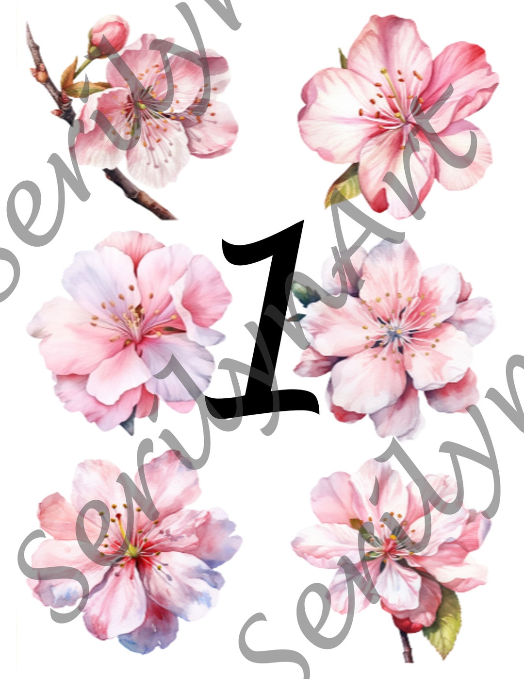 Sticker Sheet Cherry Blossom Themed for Planners, Bullet Journal ...