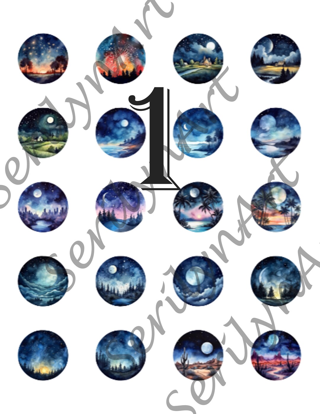 Sticker Sheet Night Sky Themed for Bullet Journal, Scrapbooking ...