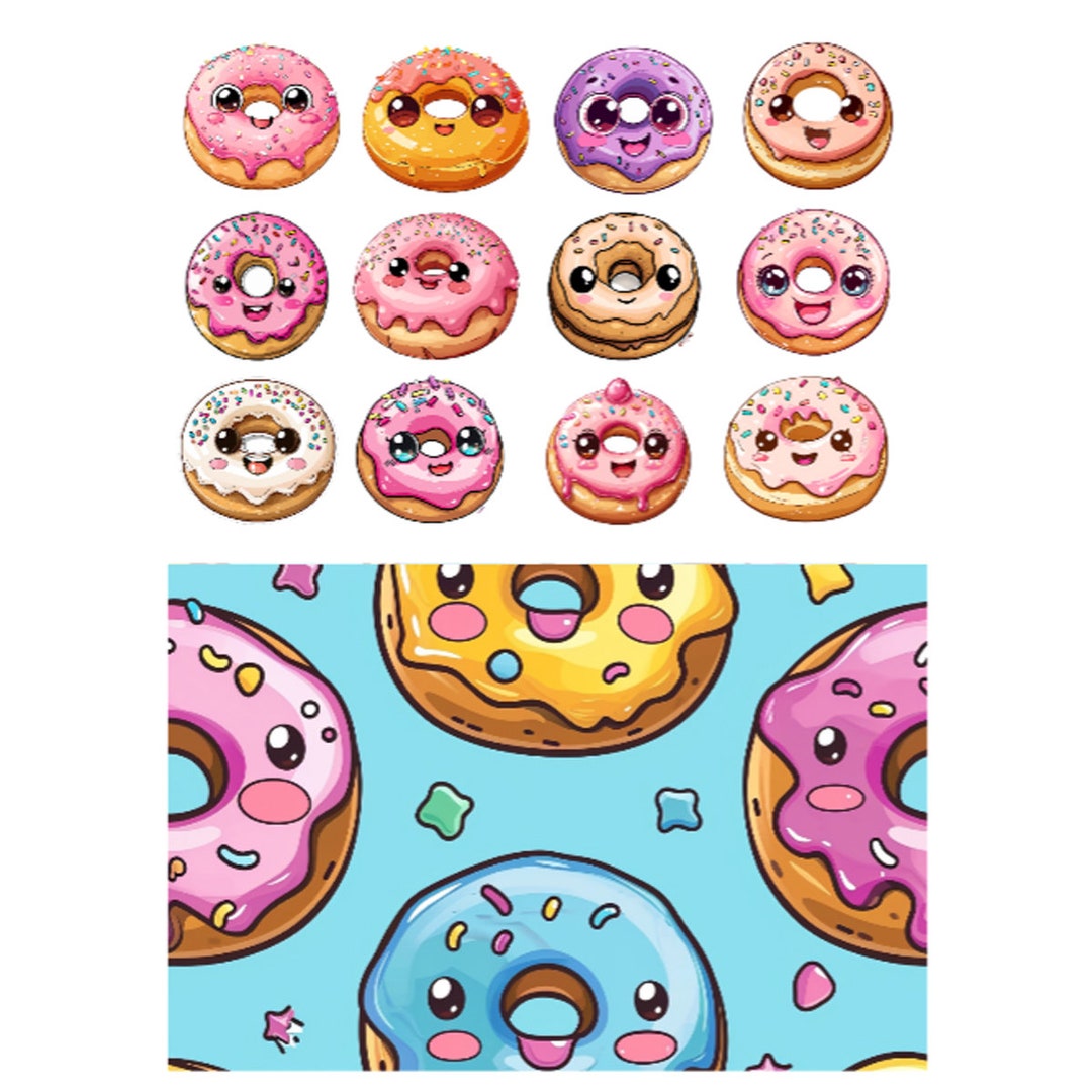 Sticker Sheet Donut Kit for Bullet Journal, Art Journal, Junk Journal ...