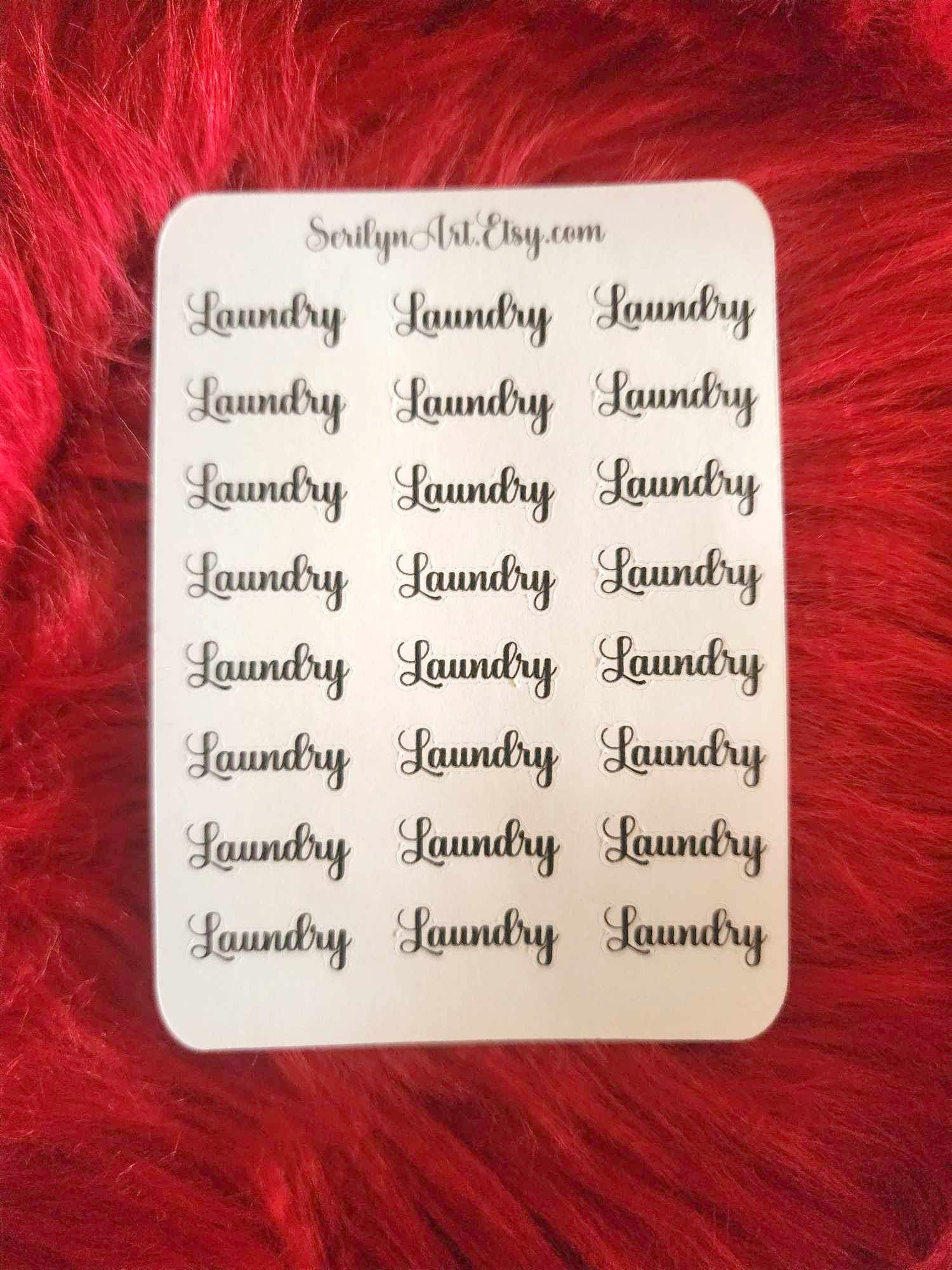 Sticker Sheet Laundry Scripts/icons for Bullet Journals and Planners - Etsy