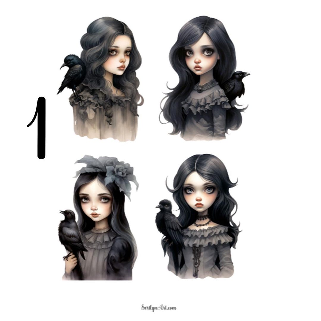 Sticker Sheet Gothic Cottagecore Themed for Bullet Journal ...