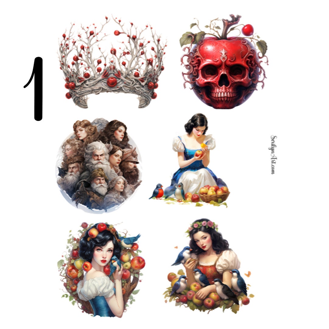 Sticker Sheet Snow White Themed for Bullet Journal, Scrapbooking ...