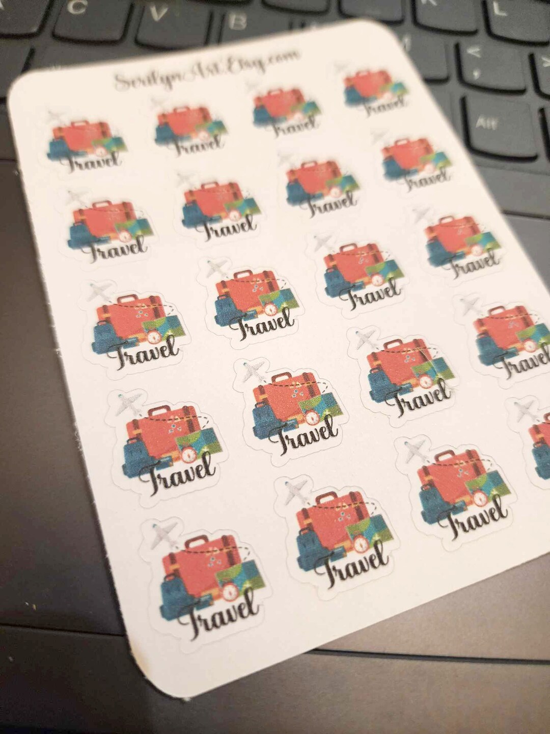 Sticker Sheet Travel Script/icons for Bullet Journals and Planners - Etsy