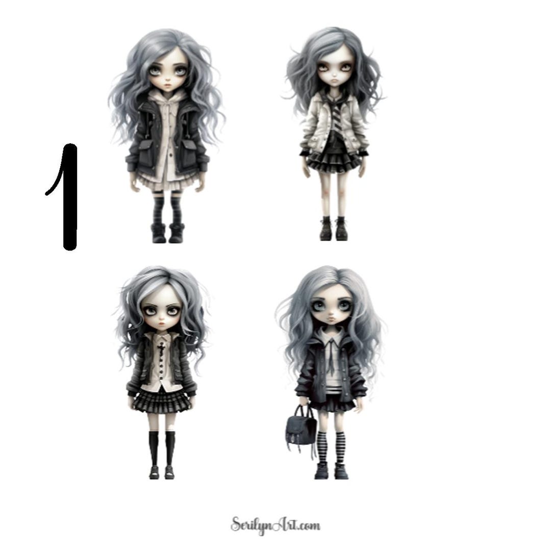 Sticker Sheet Spooky Girl for Bullet Journaling, Planners, Scrapbooking ...