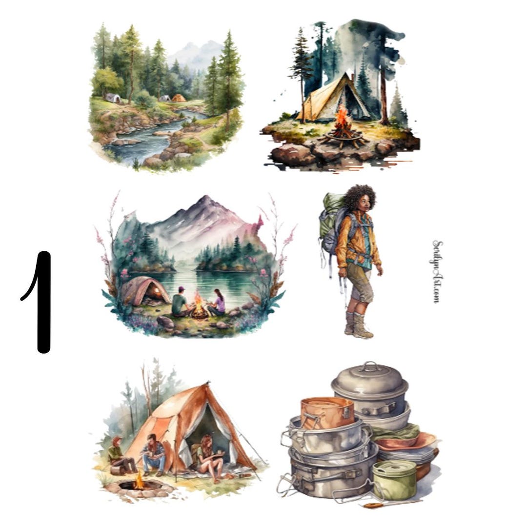 Sticker Sheet Summer Camping Themed for Bullet Journal, Scrapbooking ...