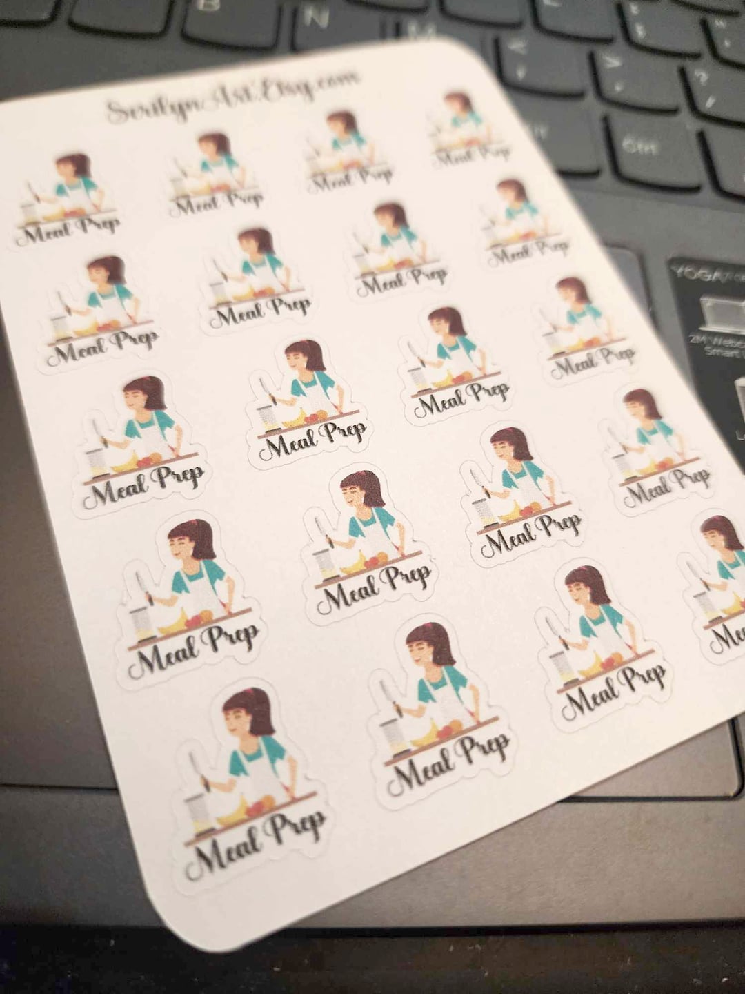 Sticker Sheet Meal Prep Scripts/icons for Bullet Journals and Planners - Etsy