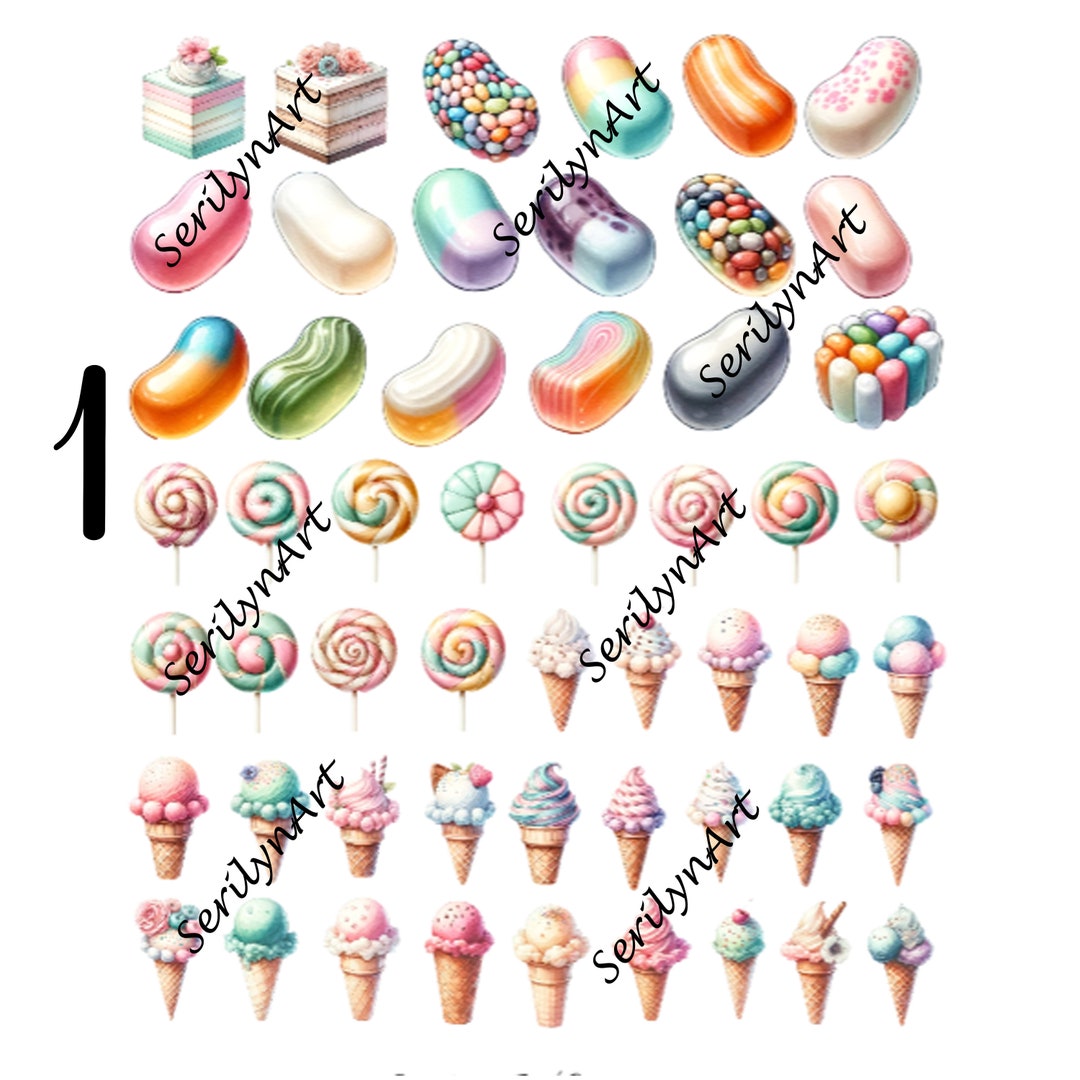Sticker Sheet Sweets Themed for Bullet Journal, Scrapbooking, Planners ...