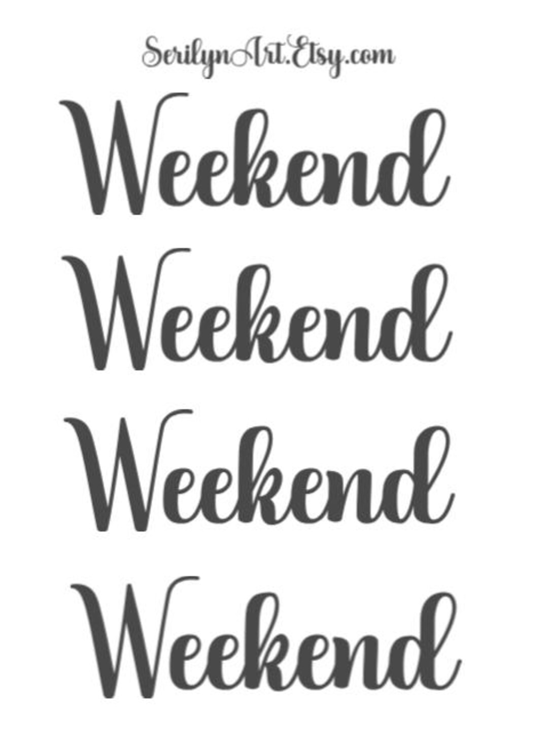 Sticker Sheet Weekend Scripts for Bullet Journals and Planners - Etsy