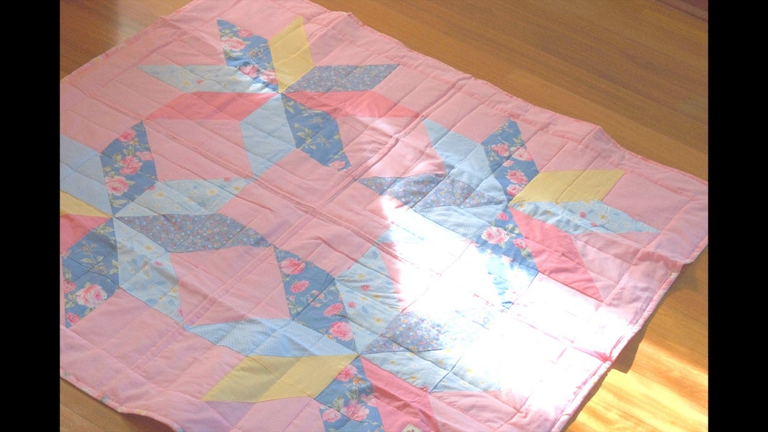 Stella Pink Patchwork Baby Blanket Baby Quilt Patchwork - Etsy