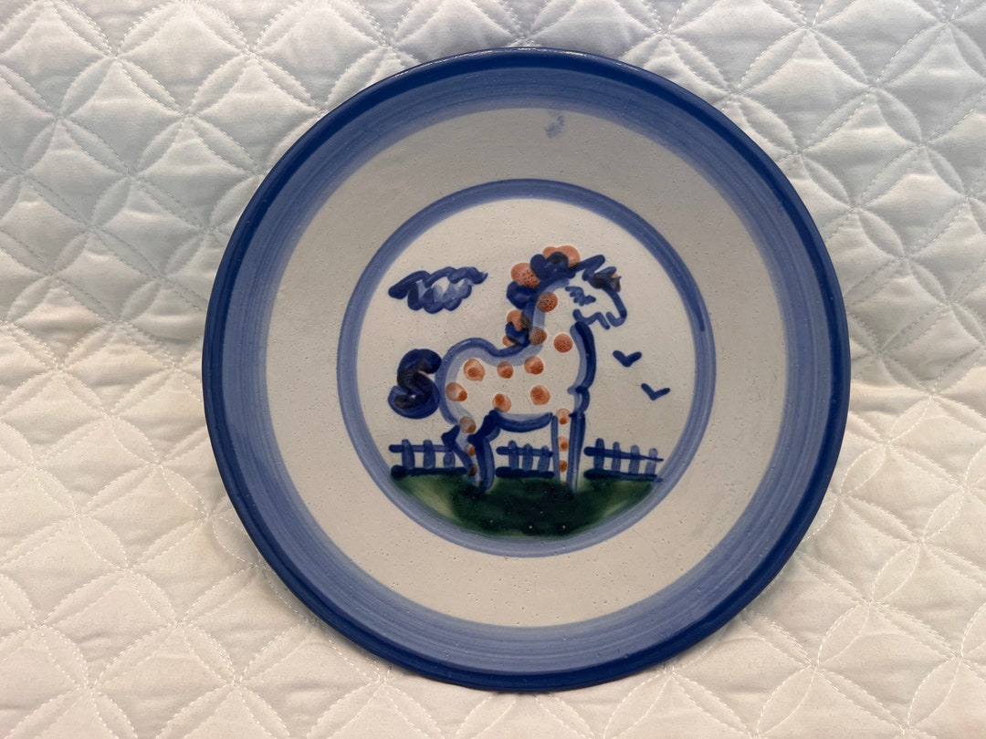 Vintage M.A. Hadley Pottery horse 9 Inch Plate - Etsy