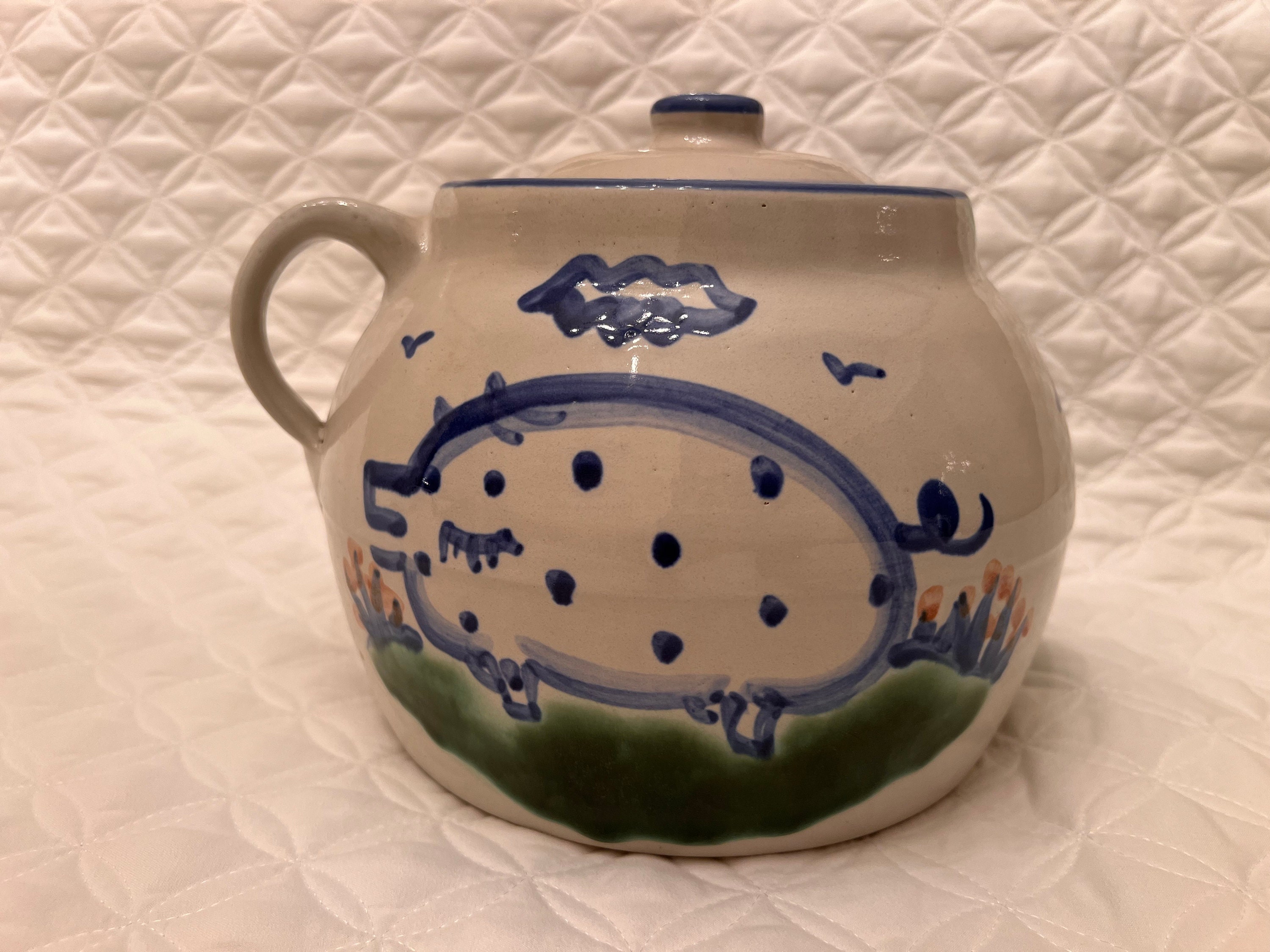 Vintage M.A. Hadley Pottery Bean Pot/pitcher Cow and Pig - Etsy
