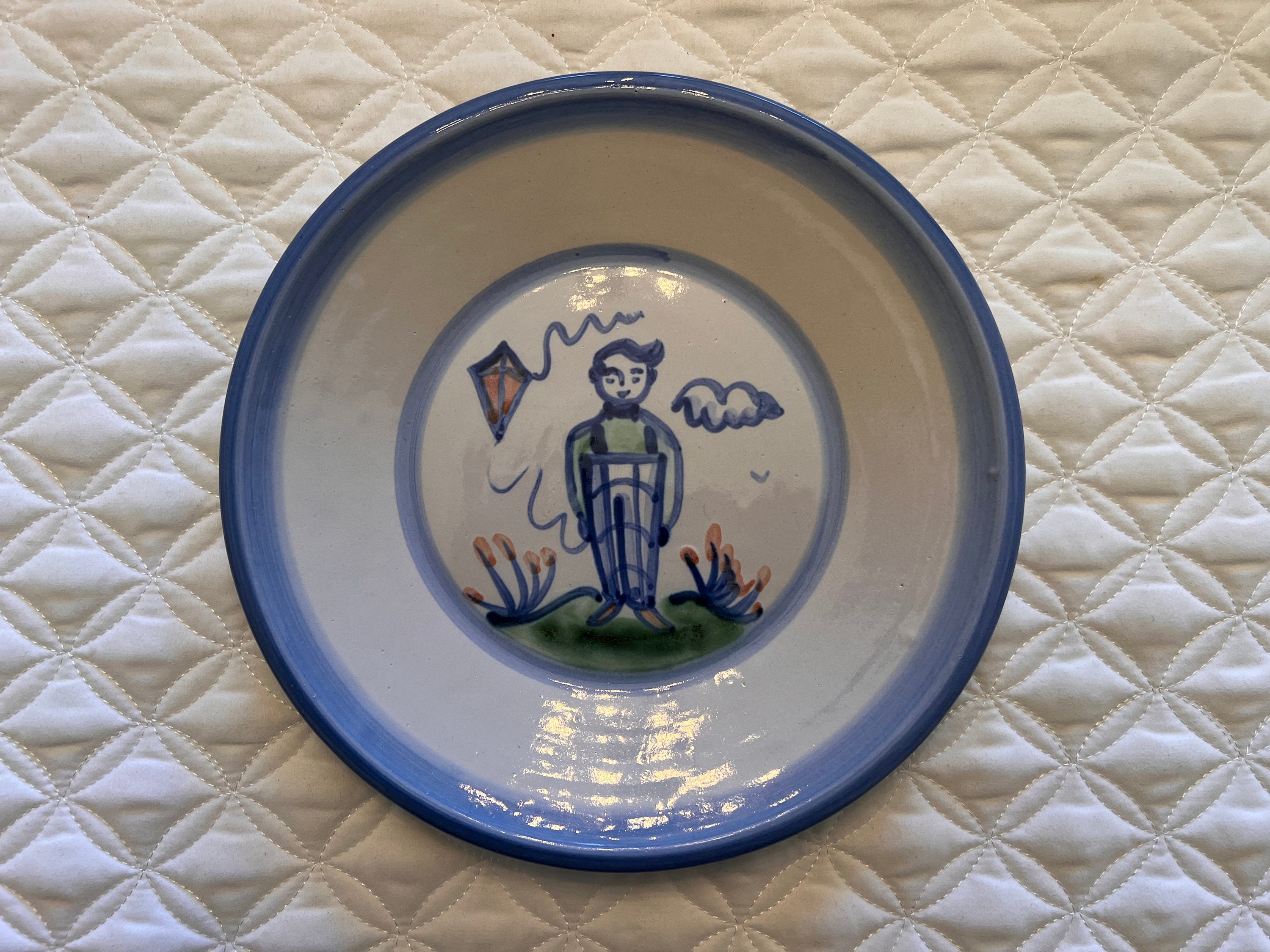 Vintage M.A. Hadley Pottery country Boy 9 Inch Plate - Etsy