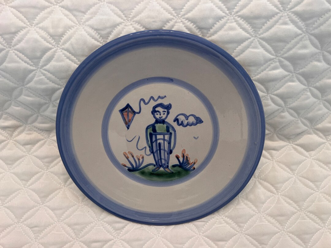 Vintage M.A. Hadley Pottery "country Boy" 9 Inch Plate - Etsy