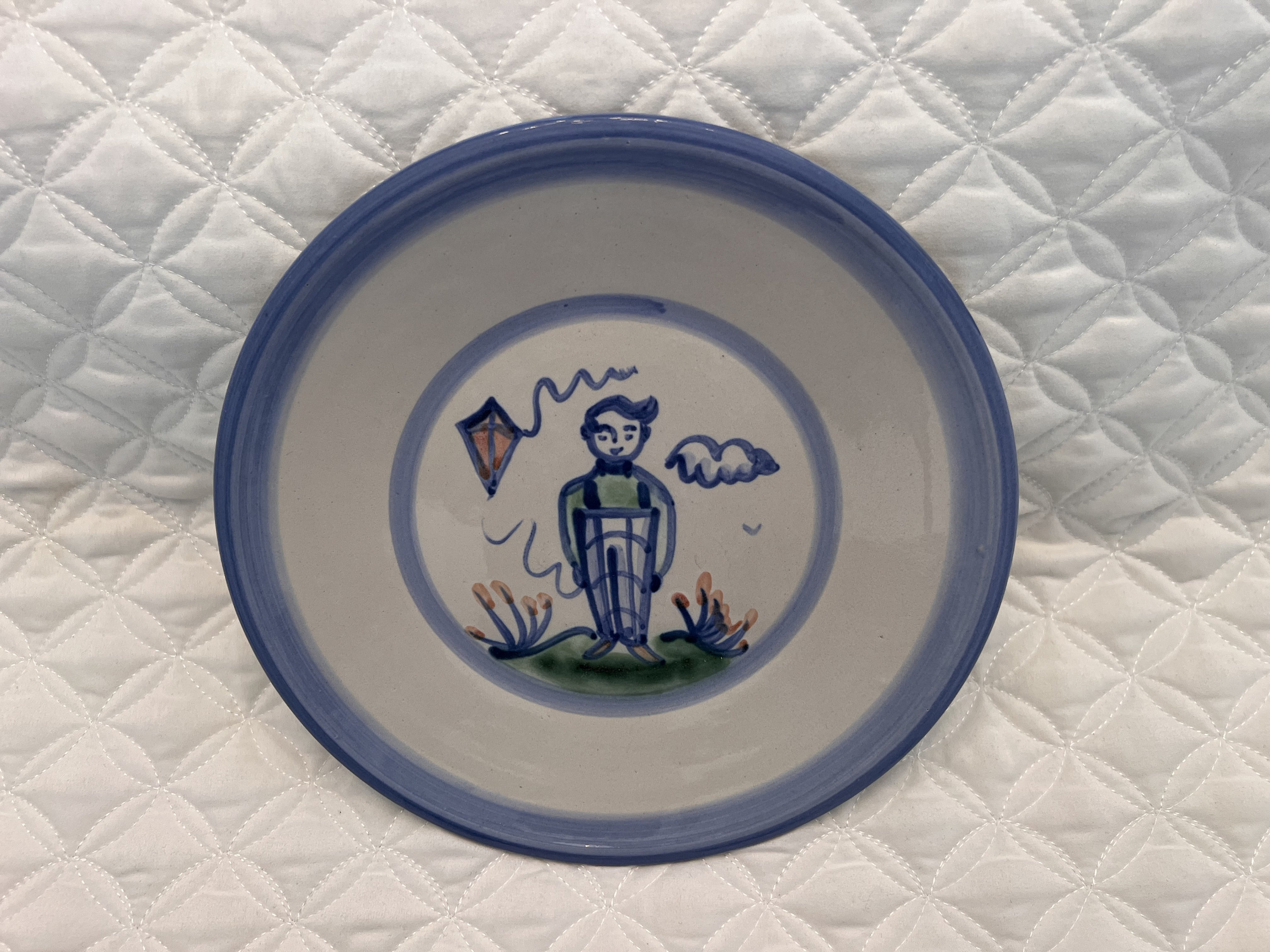 Vintage M.A. Hadley Pottery country Boy 9 Inch Plate - Etsy