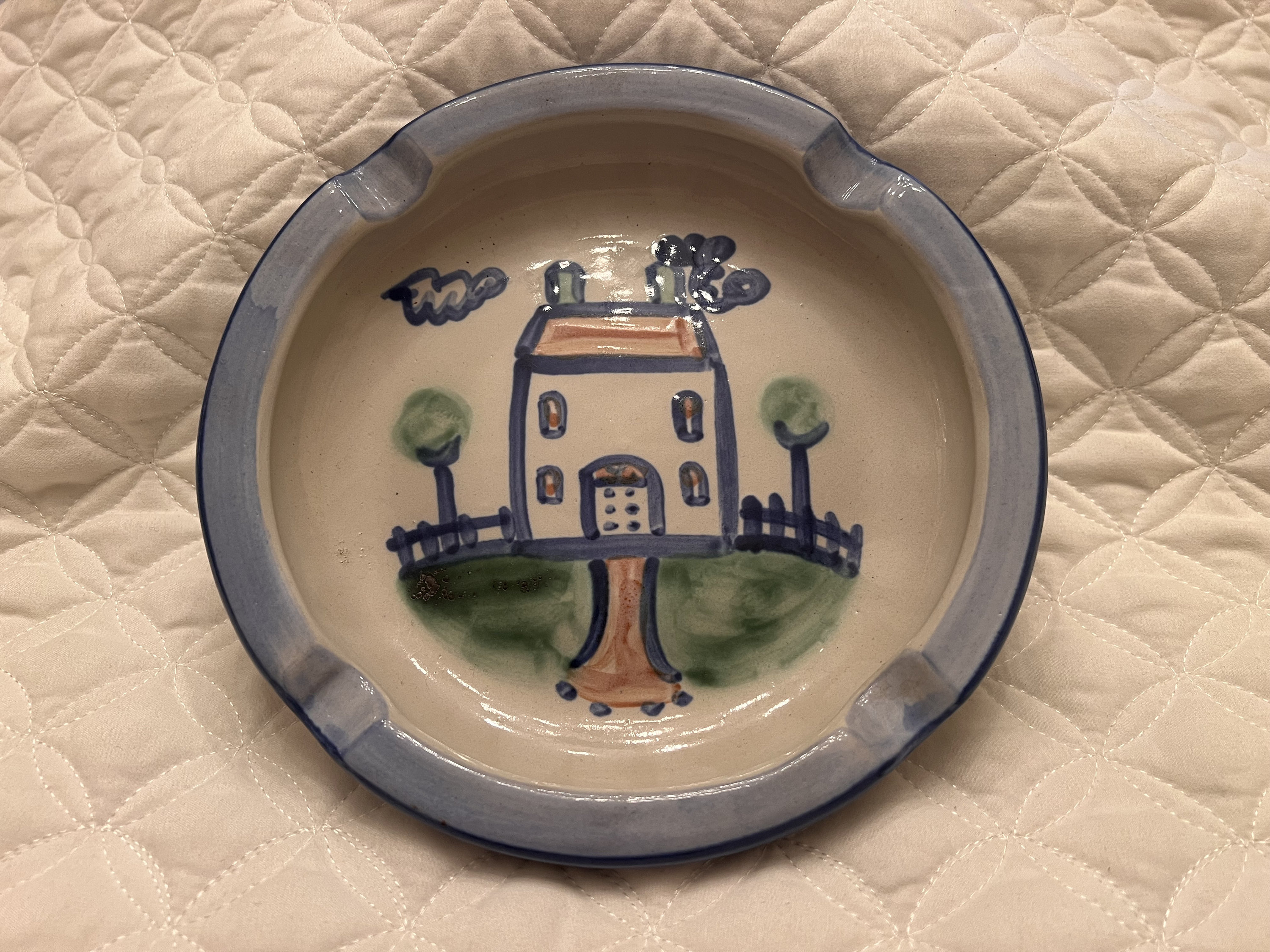 Vintage M.A. Hadley Pottery Large Ashtray house - Etsy