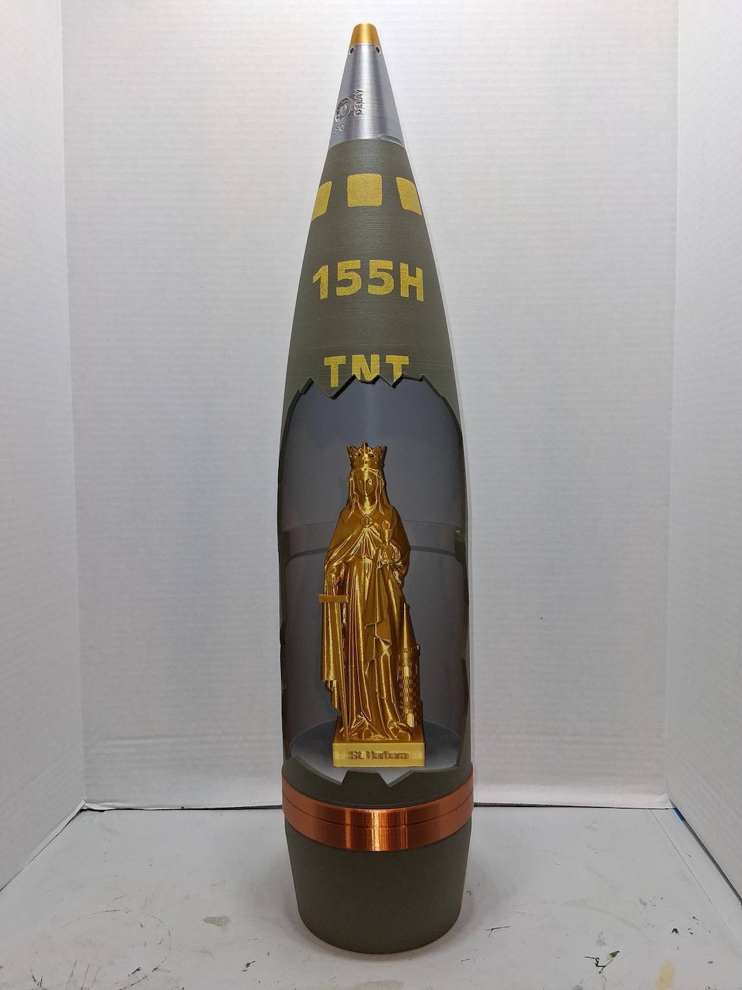 3D Printed 155mm Cut Away "saint Barbara" Artillery Round Shell ...