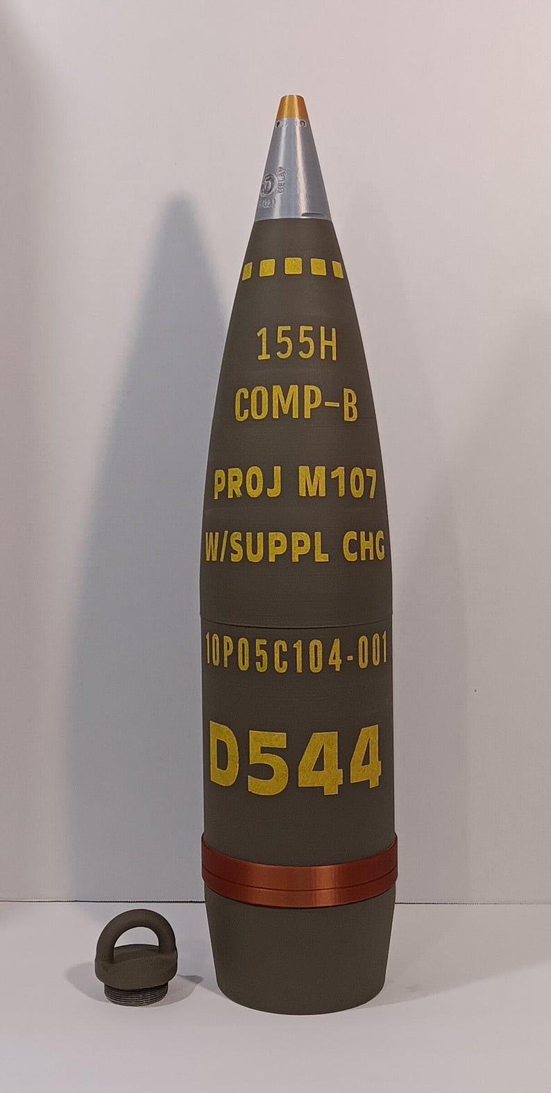 3D Printed comp-b 155mm Artillery Round Shell With Lifting/shipping Lug ...