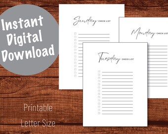 Daily Self Check In, Printable Mood Tracker, Wellness Worksheet for ...