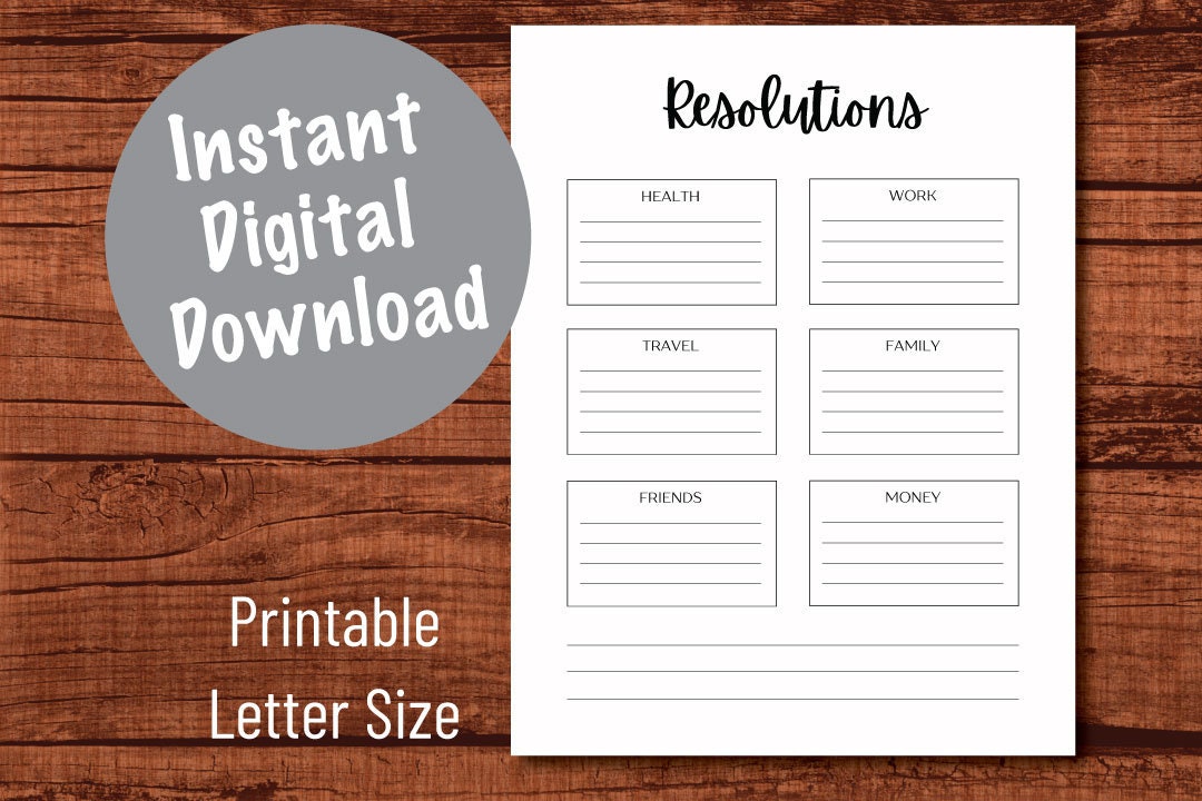 2024 Resolution Journal Digital Download - Etsy