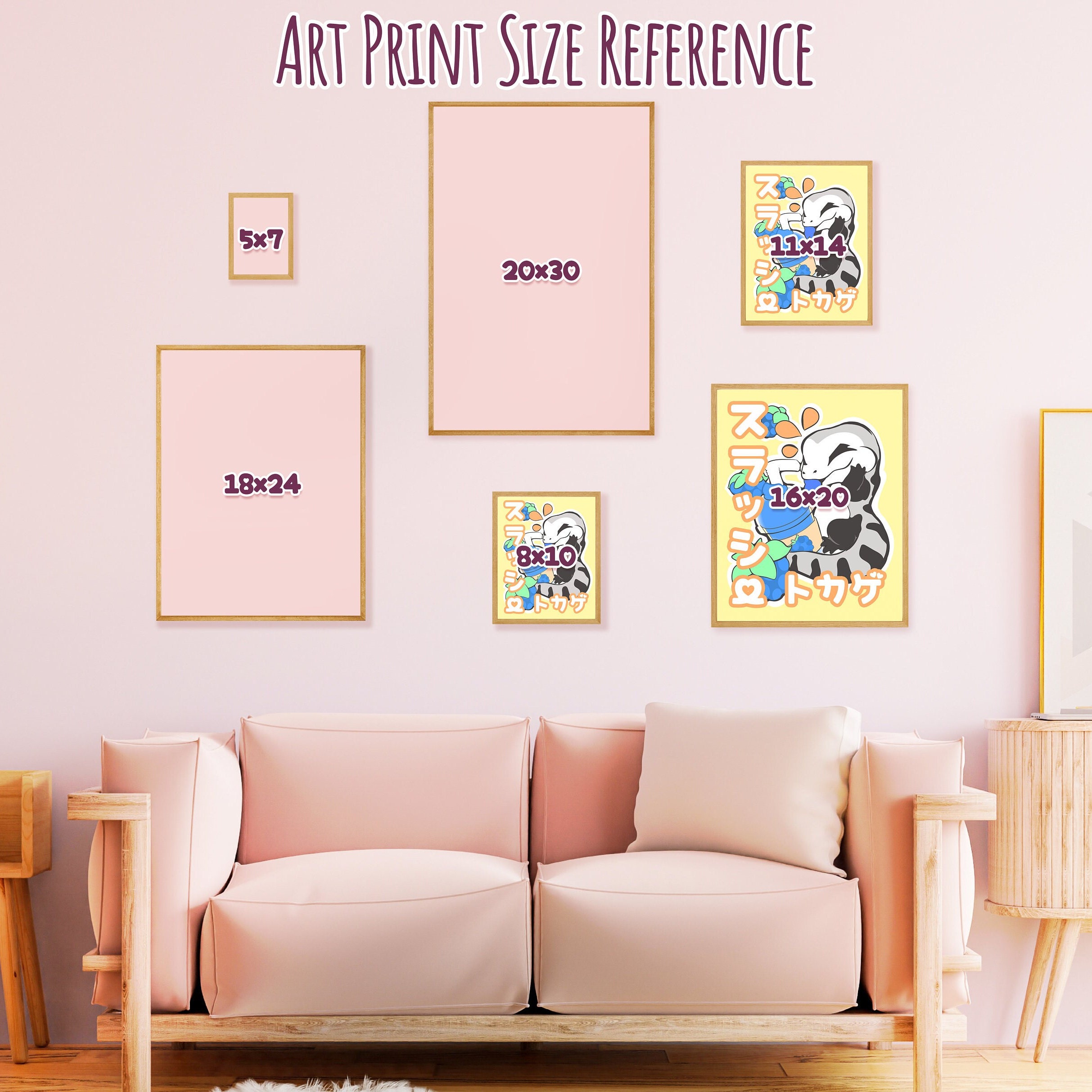 Slushie Skink Art Print Kawaii Blue Tongued Skink W/ Blue Raspberry ...