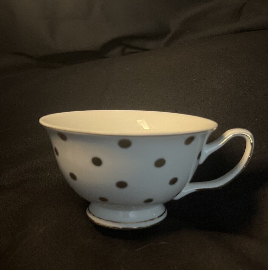 Grace Teaware Gold Polka Dot Tea Cup - Etsy