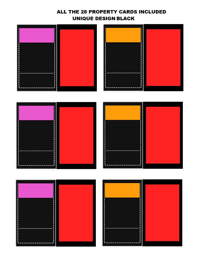 Monopoly Template Pack Editable Canva | Customized Monopoly Stencil ...