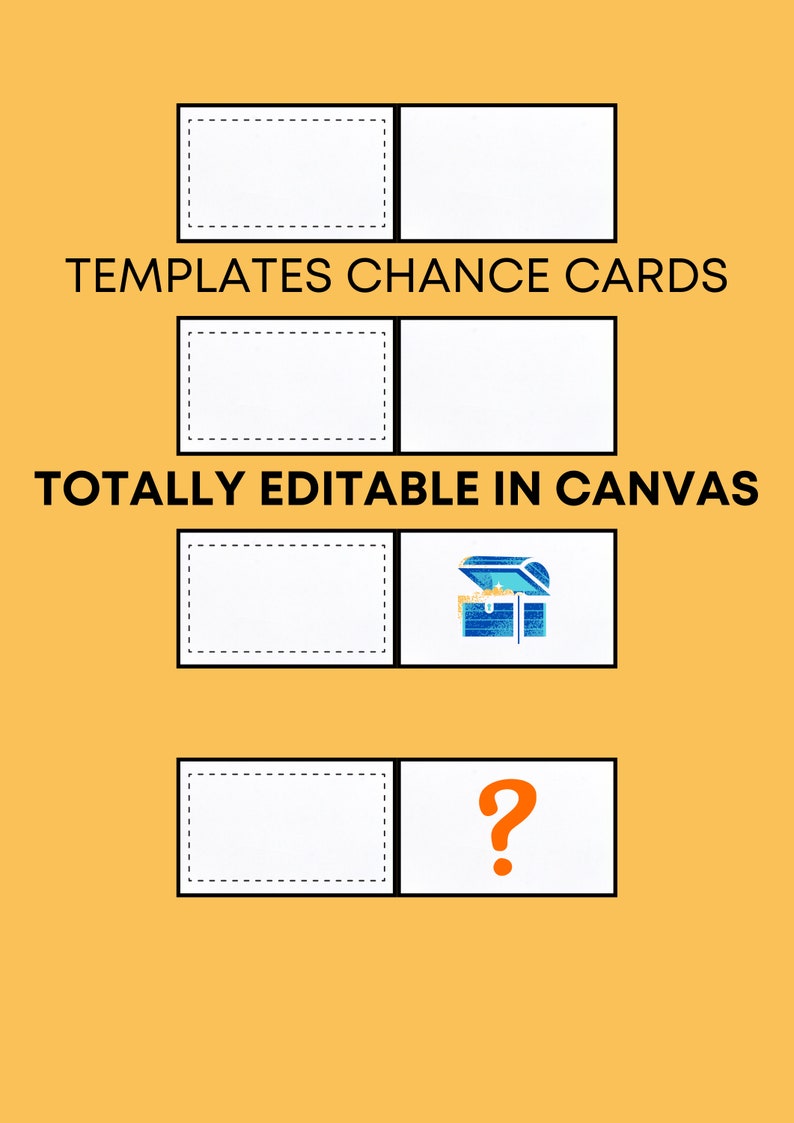 Monopoly Template Pack Editable Canva | Customized Monopoly Stencil ...