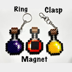 Pride Perler Bead Potion Bottle Keychain or Magnet - Etsy