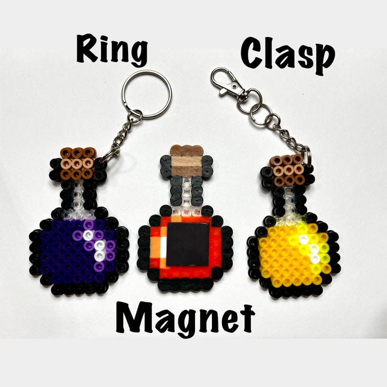 Pride Perler Bead Potion Bottle Keychain or Magnet - Etsy