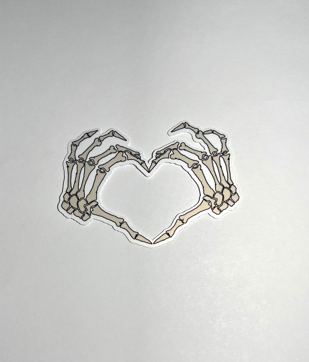 Skeleton Heart Sticker 3in. - Etsy