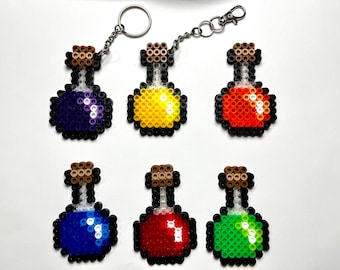 Pride Perler Bead Potion Bottle Keychain or Magnet - Etsy