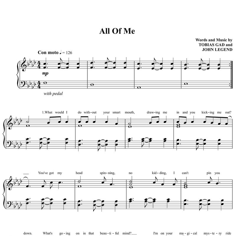 Lyrics to All for Love - Etsy