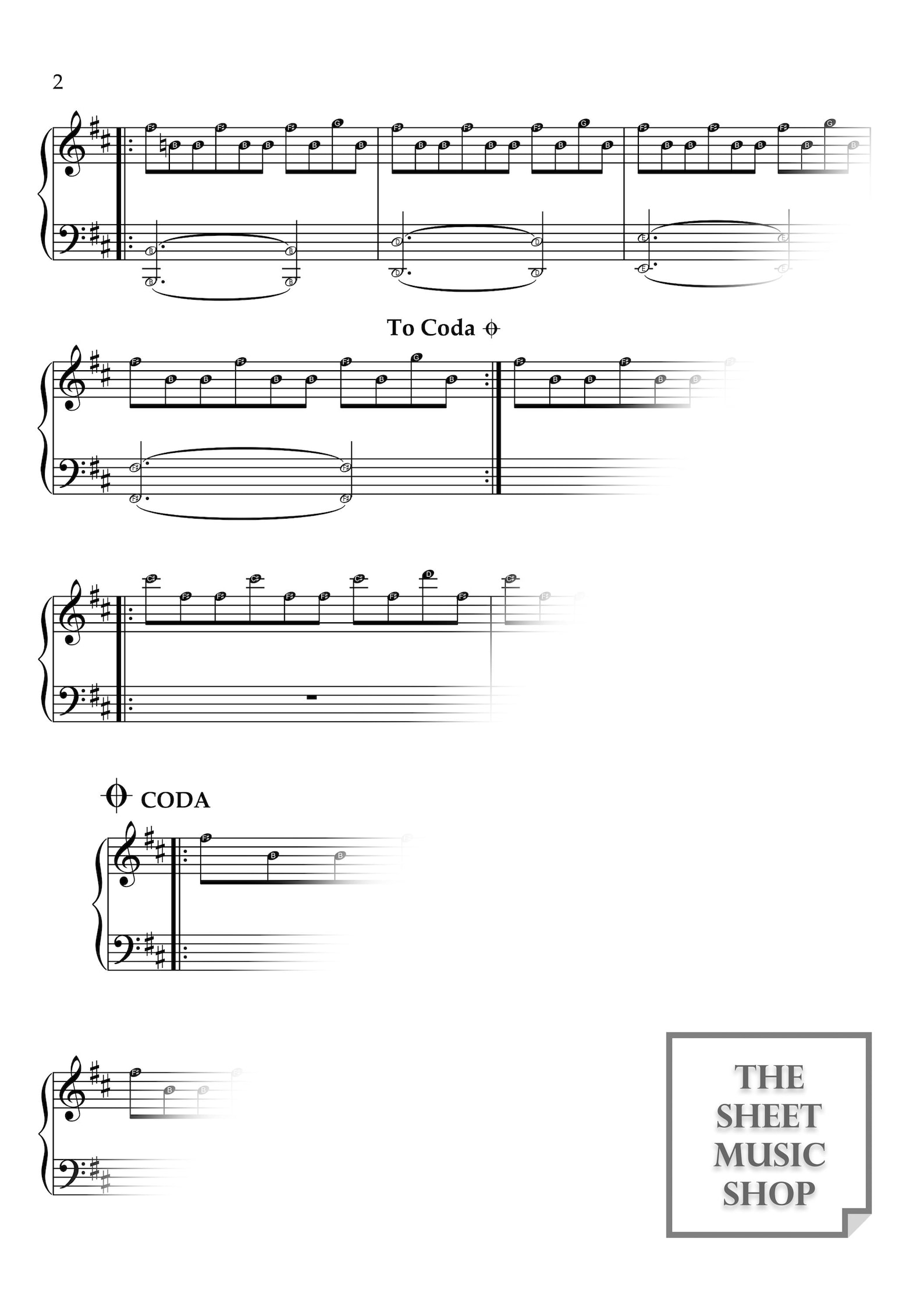 Halloween Theme Easy Piano Sheet Music With Note Names (printable PDF ...