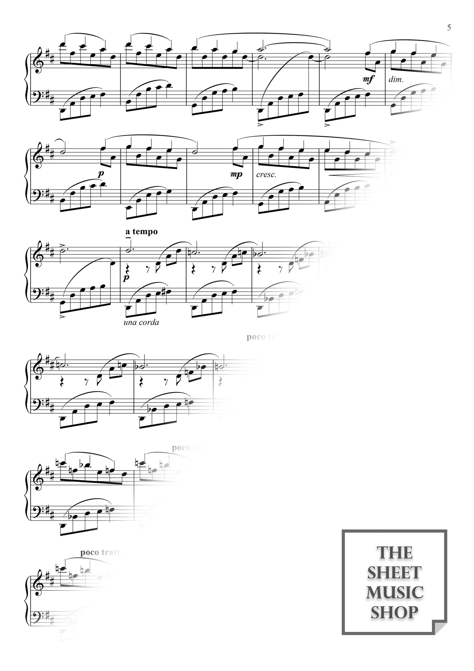 Le Onde by Ludovico Einaudi, Sheet Music for Piano Solo, Intermediate ...