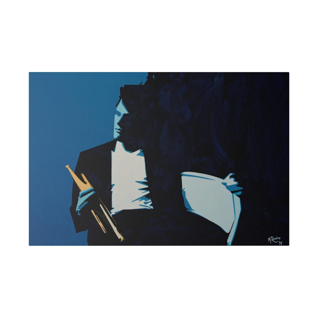 Portrait of Chet Baker, Canvas Print Wall Art, Reproduced From an ...