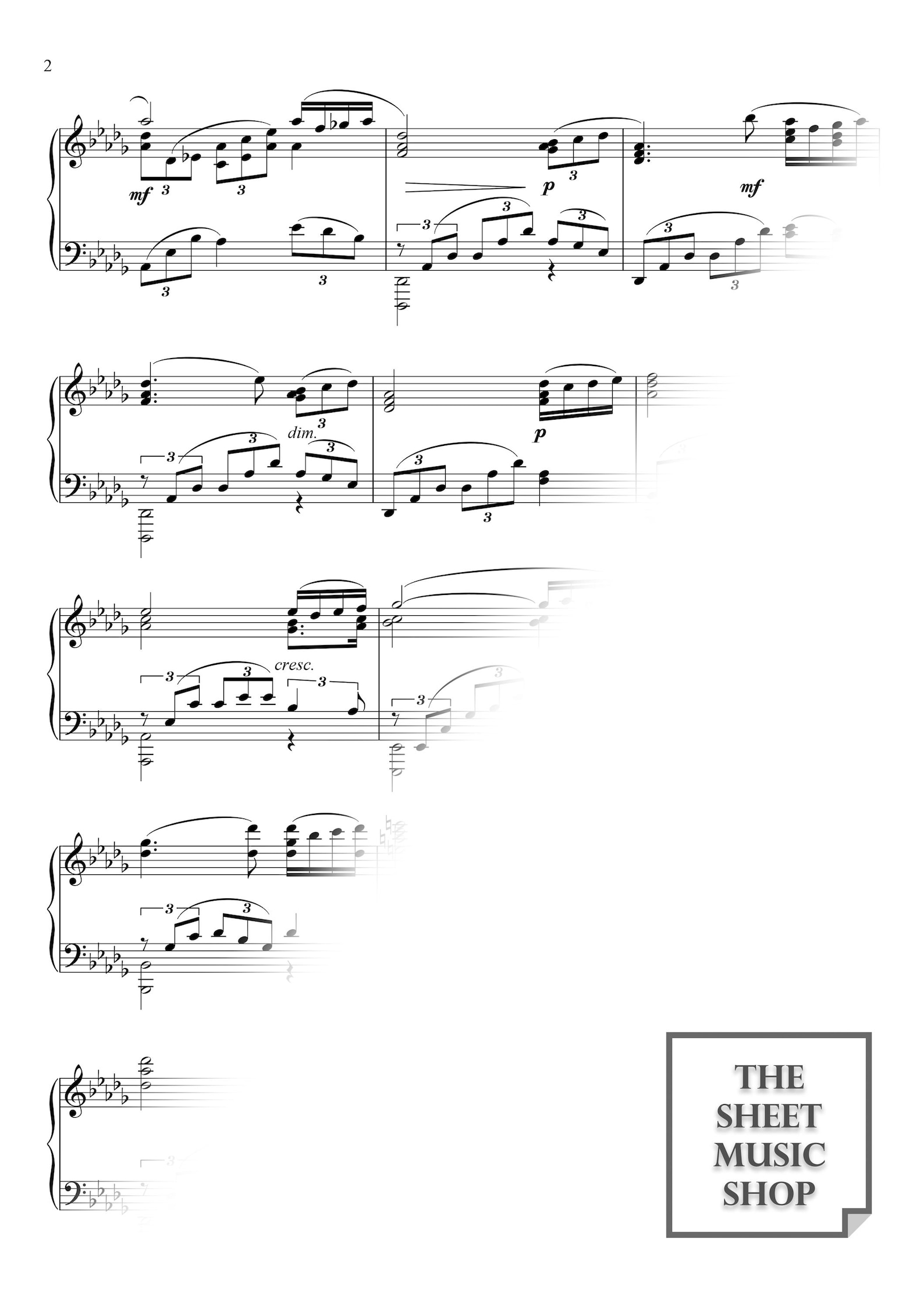 Rachmaninov Paganini Variation 18 Piano Sheet Music (printable PDF) - Etsy