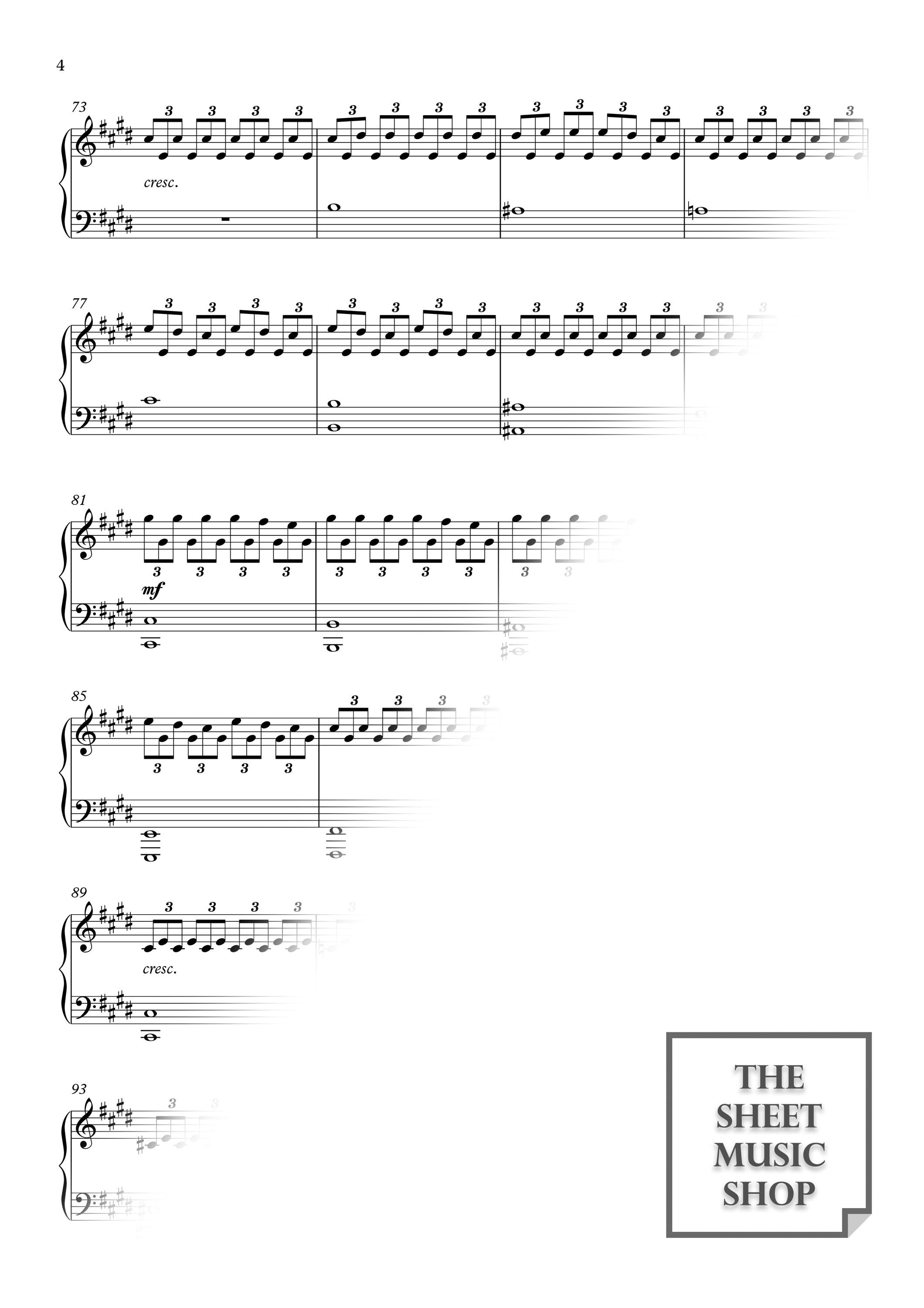 Fly by Ludovico Einaudi: Intermediate Piano Sheet Music (PDF) - Etsy