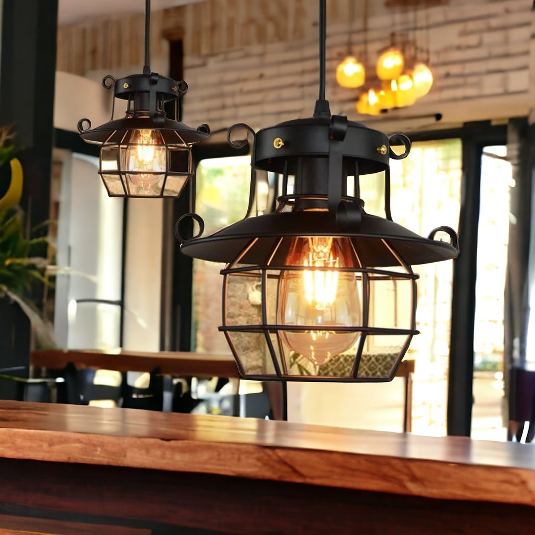 Rustic Iron Chandelier, Retro Home Lighting, Modern Pendant Lighting - Etsy