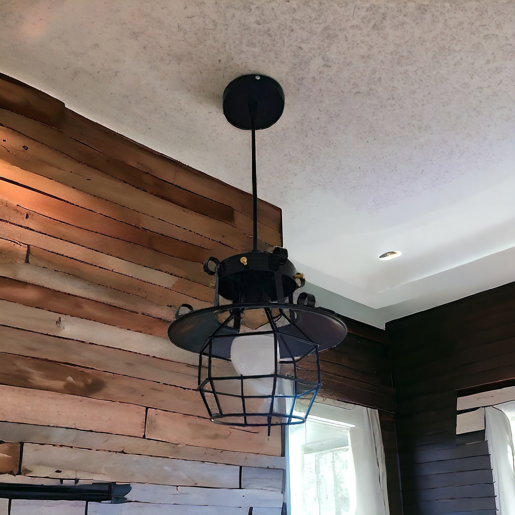 Rustic Iron Chandelier, Retro Home Lighting, Modern Pendant Lighting - Etsy