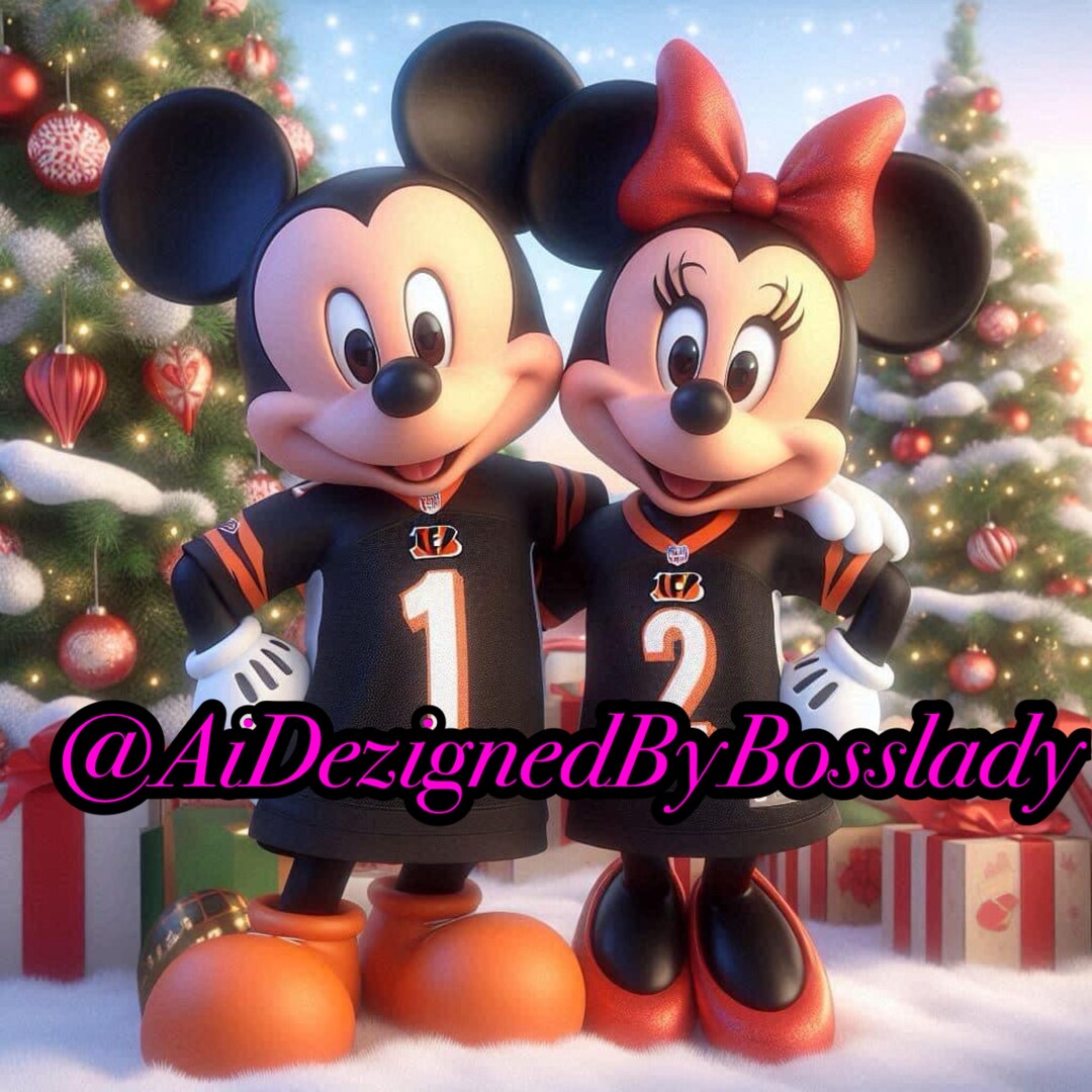 Football Minnie and Mickey Holiday 2 - Etsy