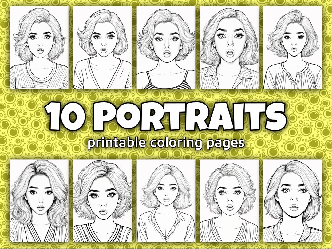 Surprised Faces Coloring Pages Printable PDF Ai-generated Art for Kids ...